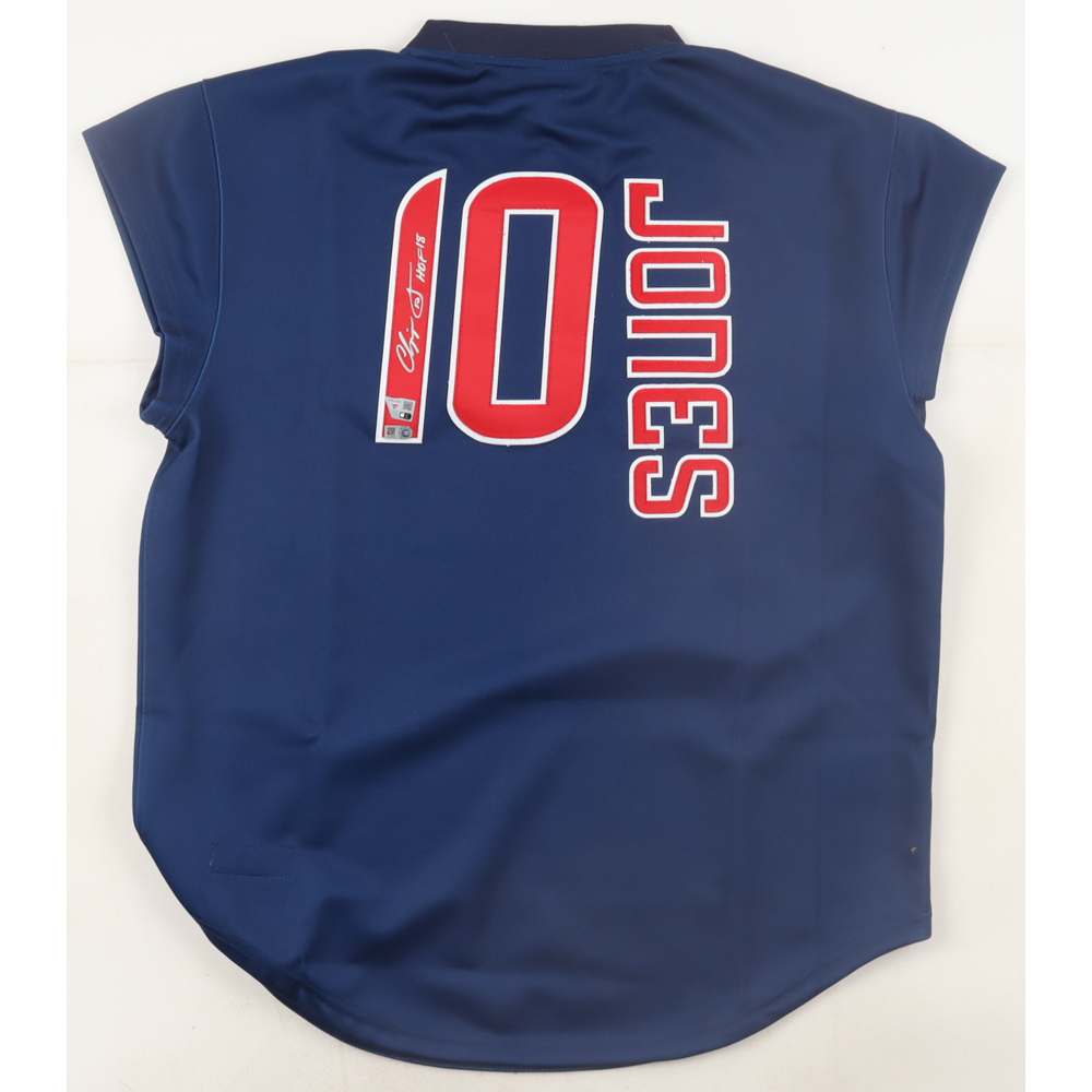 Chipper Jones Signed Braves Mitchell & Ness Authentic Jersey Inscribed ...