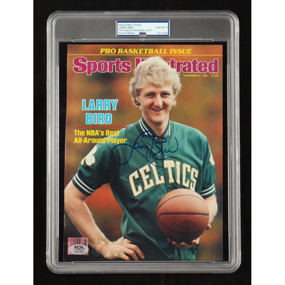 Larry Bird Signed "Sports Illustrated" Magazine Cover (PSA Auto 8 ...