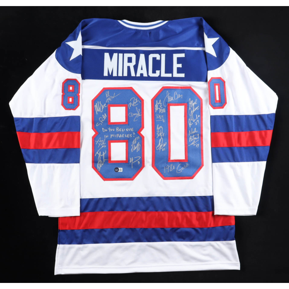 1980 Team USA | "Miracle on Ice" | Jersey Signed by (18) with Mike ...