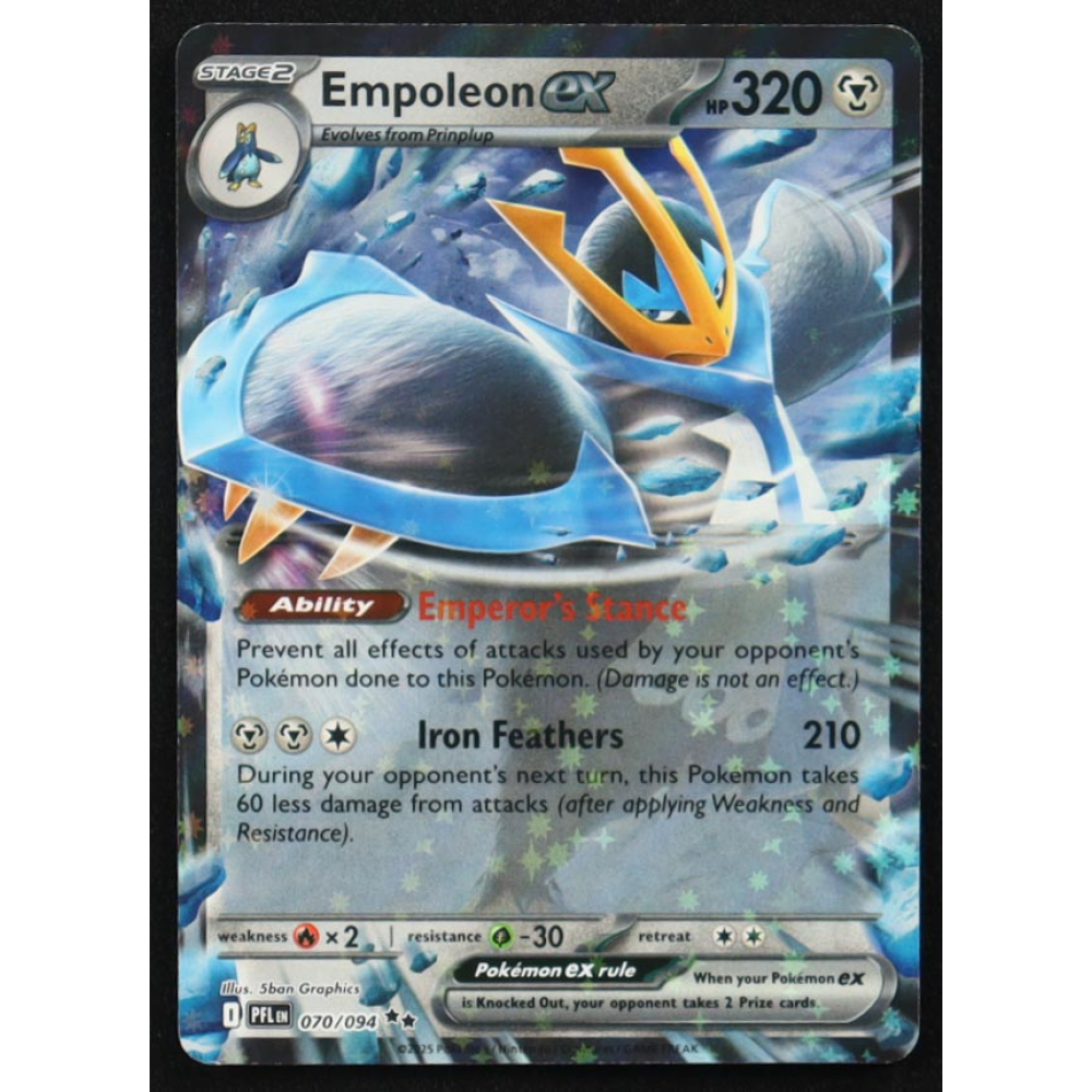 Empoleon ex 2025 Pokemon TCG Mega Evolution Phantasmal Flames #070 ...