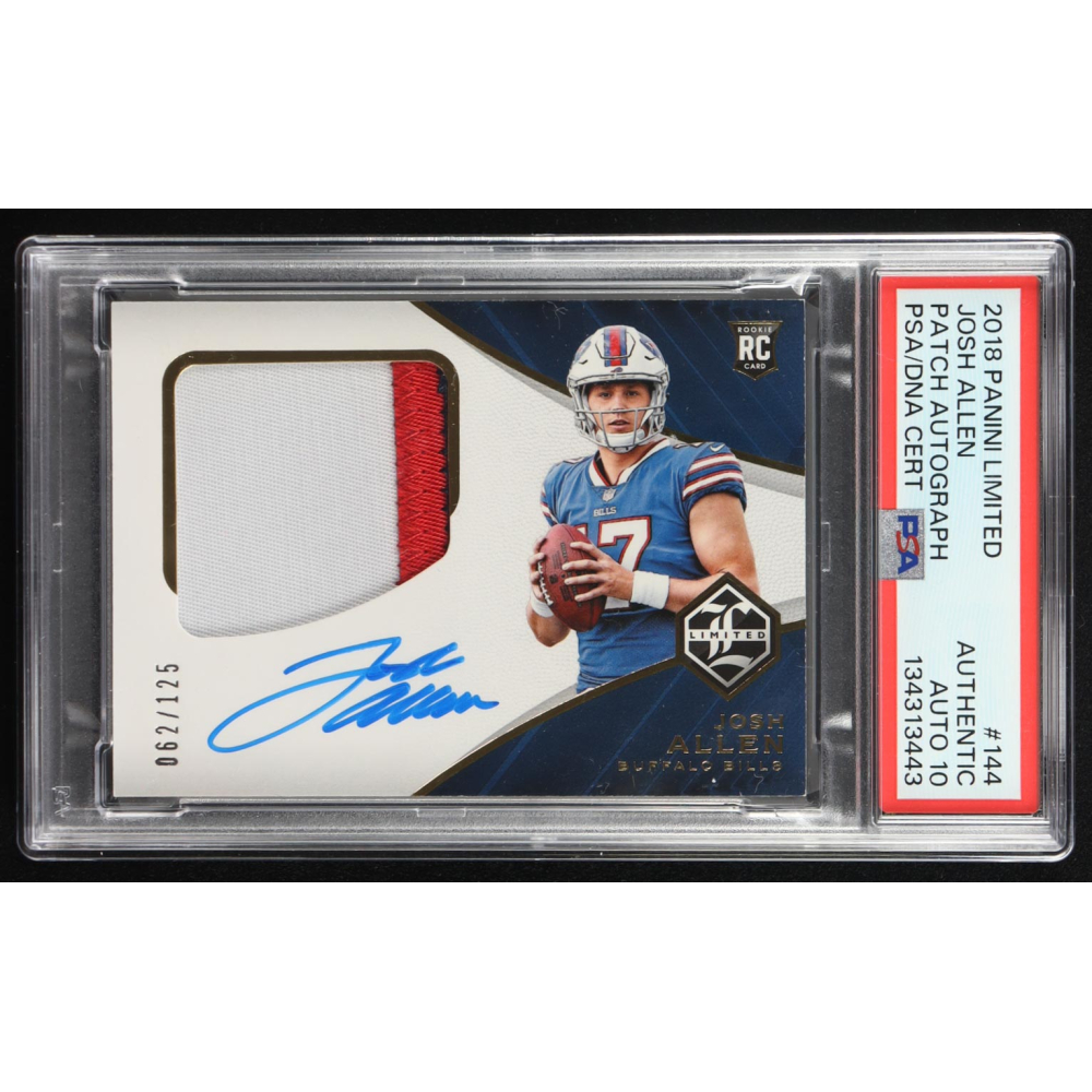Josh Allen 2018 Limited #144 Jersey Autograph RC #062/125 (PSA | Auto ...