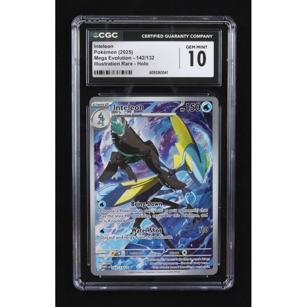 Inteleon 2025 Pokemon TCG Mega Evolution #142 (CGC 10) | Pristine Auction