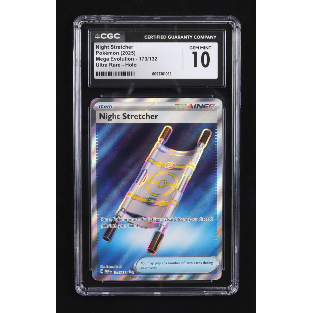 Night Stretcher 2025 Pokemon TCG Mega Evolution #173 (CGC 10 ...
