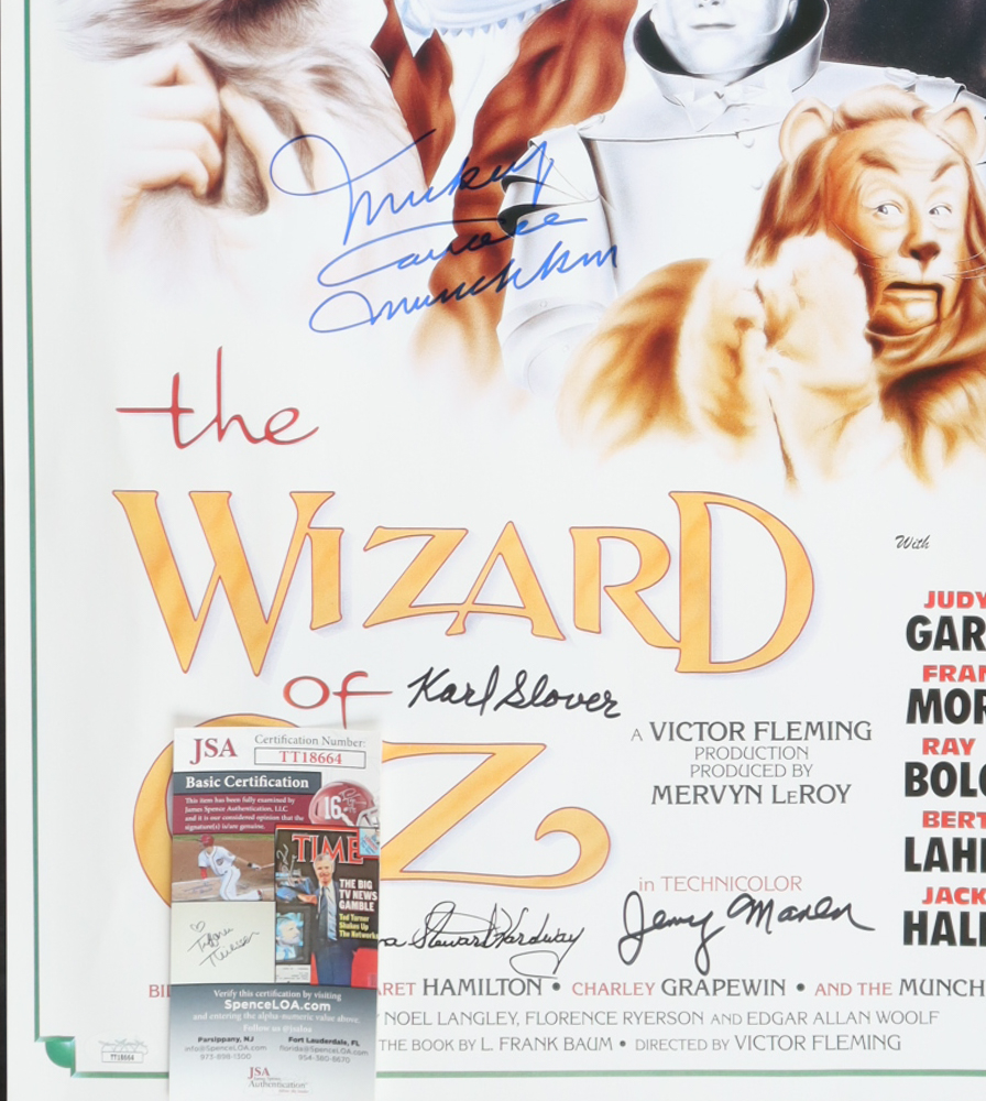 "The Wizard of Oz" 16x24 Poster Cast-Signed by (4) with Mickey Carroll ...