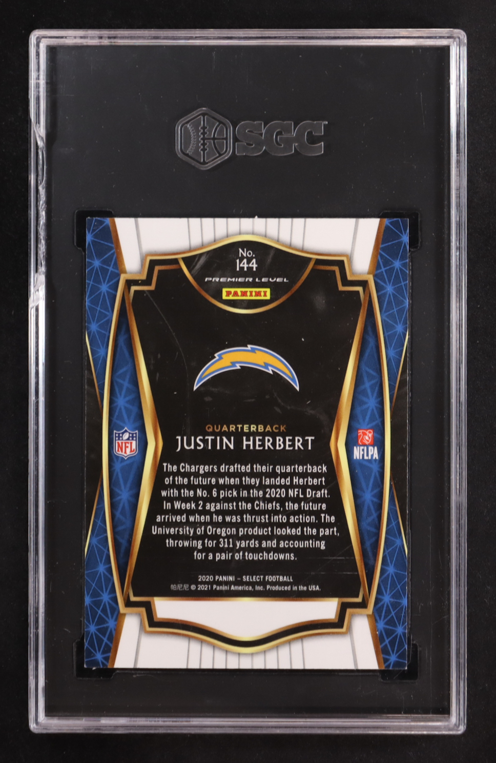 Justin Herbert 2020 Select #144 RC (SGC 9.5) | Pristine Auction