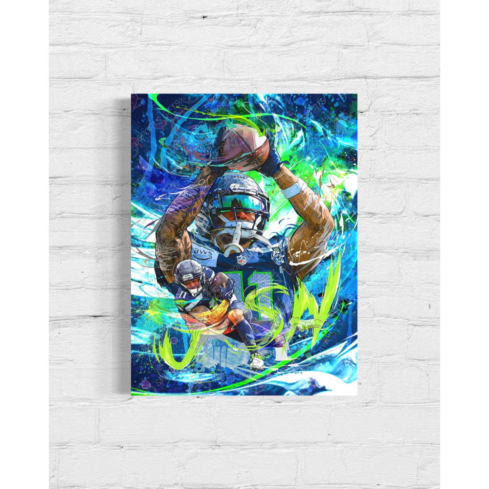 Jaxon Smith-Njigba Seahawks Custom 9x12 Canvas | Pristine Auction