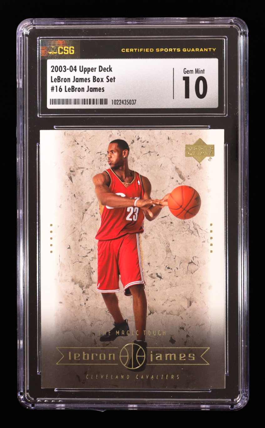LeBron James 2003 Upper Deck LeBron James Box Set #16 RC (CSG 10 ...