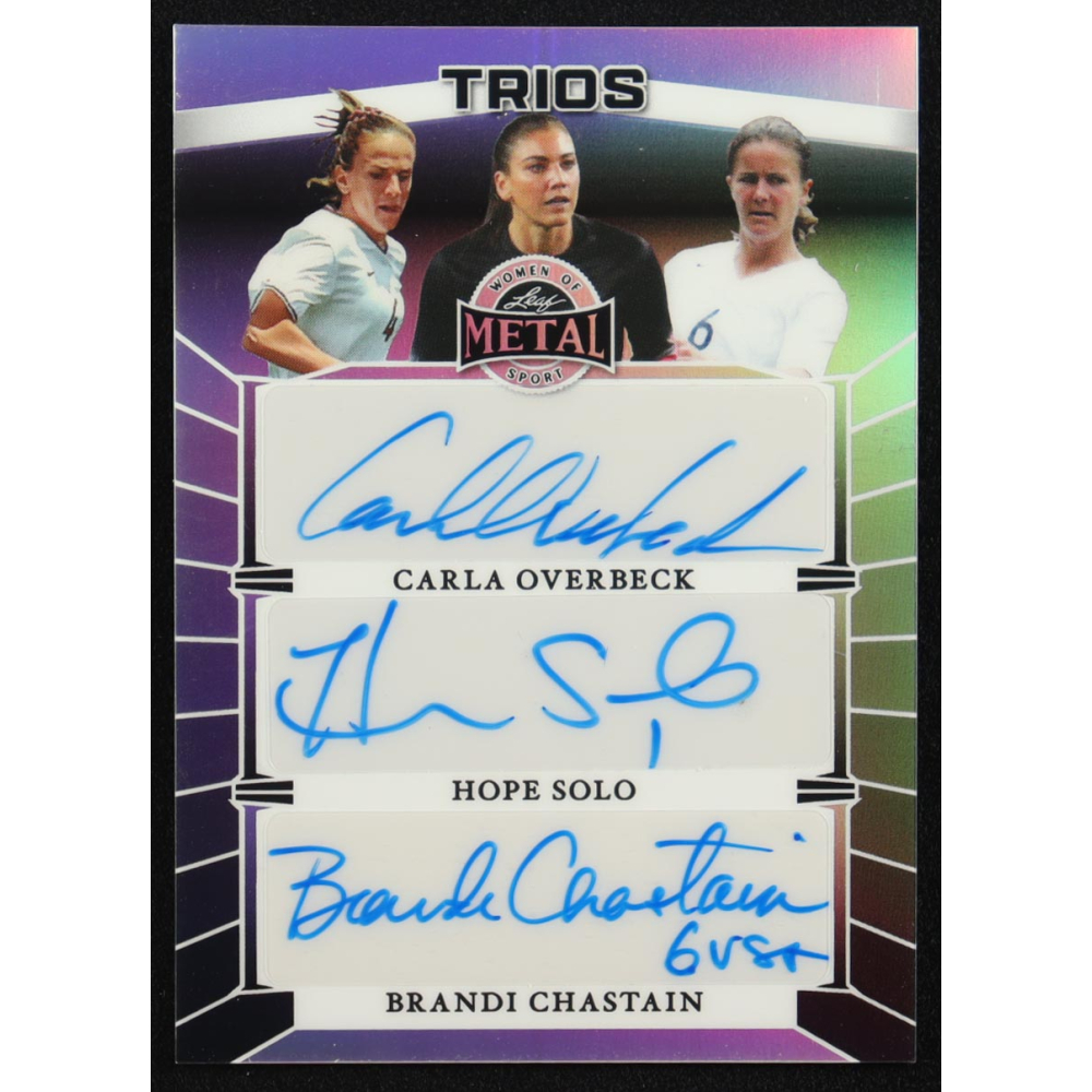 Carla Overbeck / Hope Solo / Brandi Chastain 2025 Leaf Metal Women Of ...