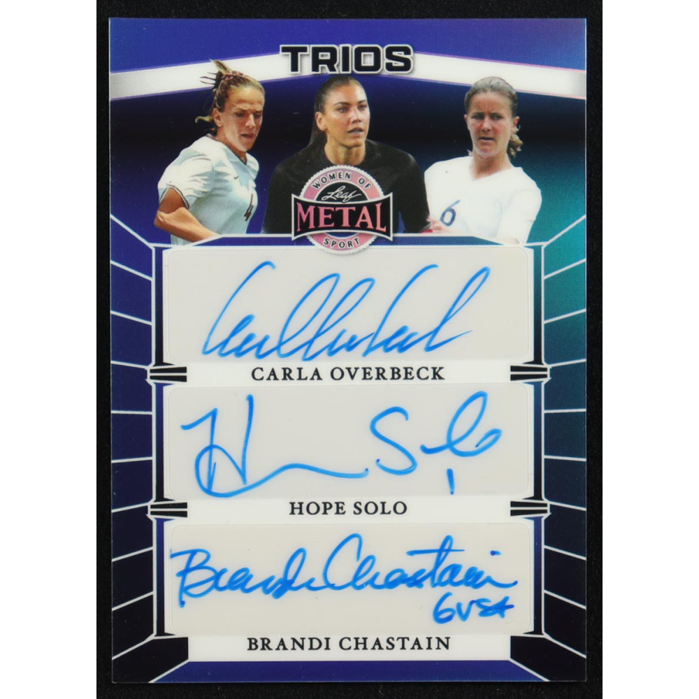 Carla Overbeck / Hope Solo / Brandi Chastain 2025 Leaf Metal Women Of ...