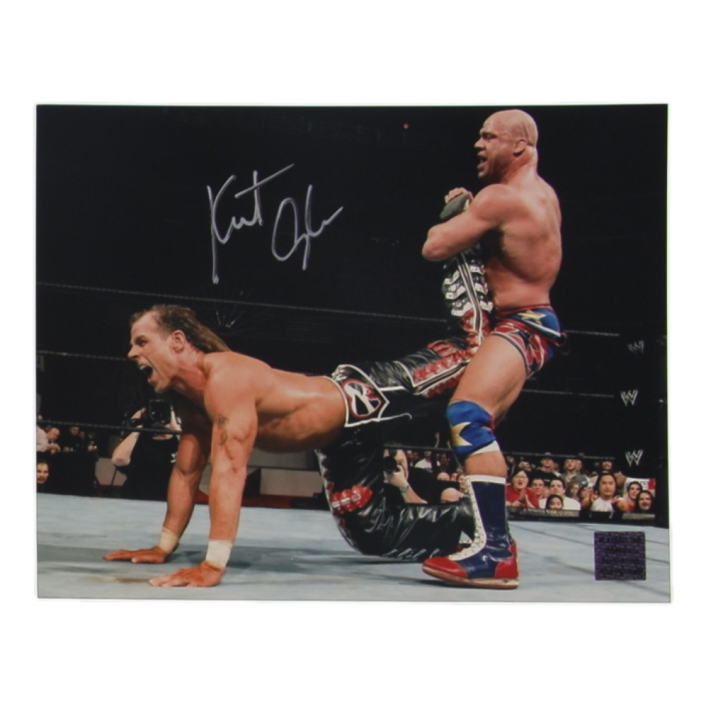 Kurt Angle Signed WWE 8x10 Photo (Playball Ink) | Pristine Auction
