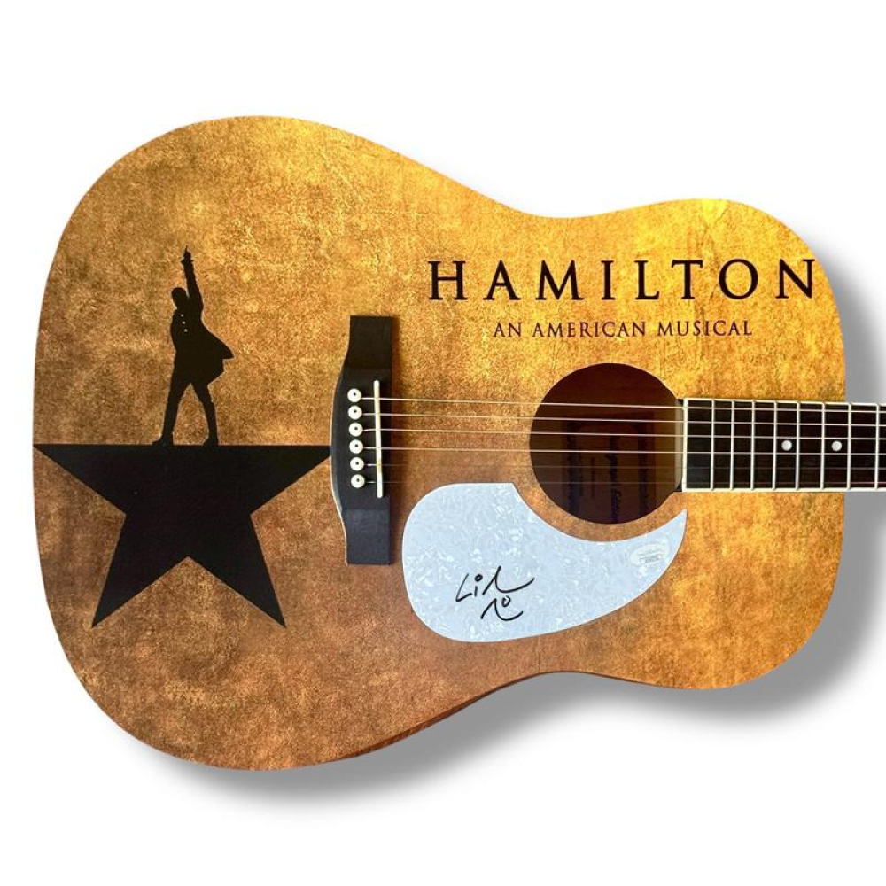 Lin-Manuel Miranda Signed "Hamilton" Custom Acoustic Guitar (JSA ...