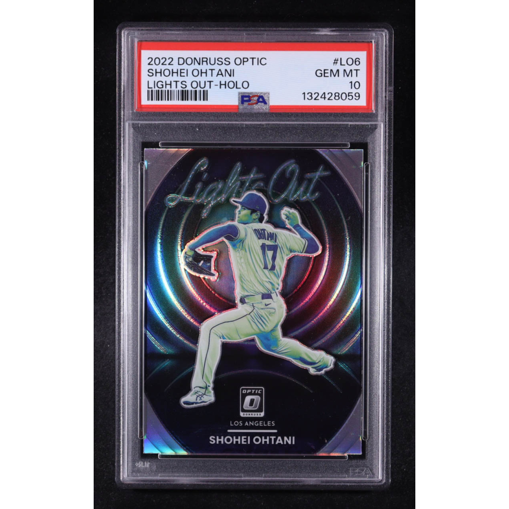 Shohei Ohtani 2022 Panini Donruss Optic Lights Out-Holo #LO-6 (PSA 10 ...