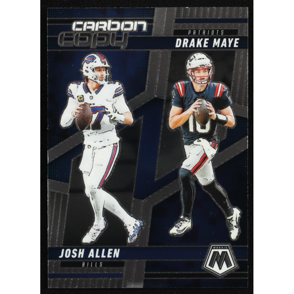 Drake Maye / Josh Allen 2025 Panini Mosaic Carbon Copy #14 | Pristine ...