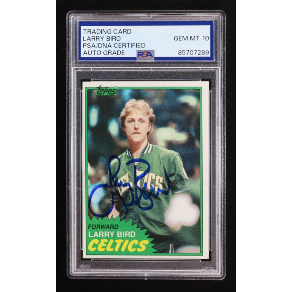 Larry Bird Signed 1981 Topps #4 (PSA | Auto 10) | Pristine Auction