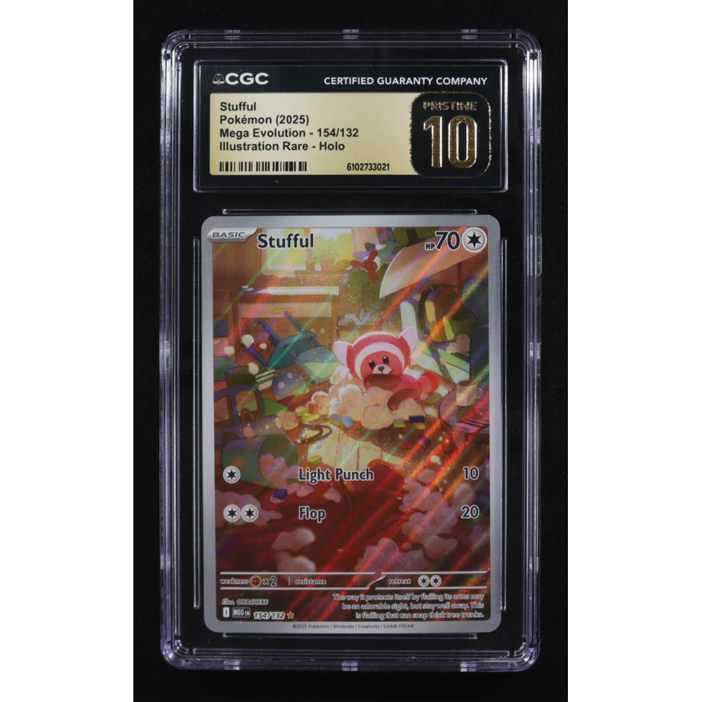 Stufful 2025 Pokemon TCG Mega Evolution #154 (CGC 10 | Pristine Black ...