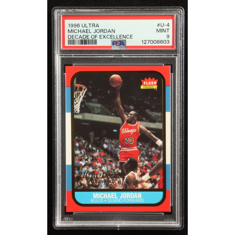 Michael Jordan 1996-97 Ultra Decade of Excellence #U4 (PSA 9 ...