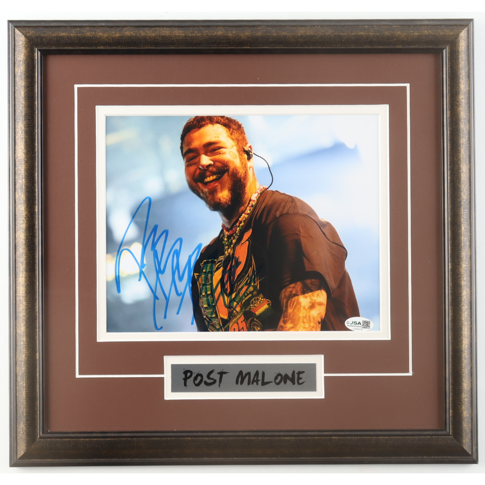 Post Malone Signed Custom Framed Photo Display (JSA) | Pristine Auction