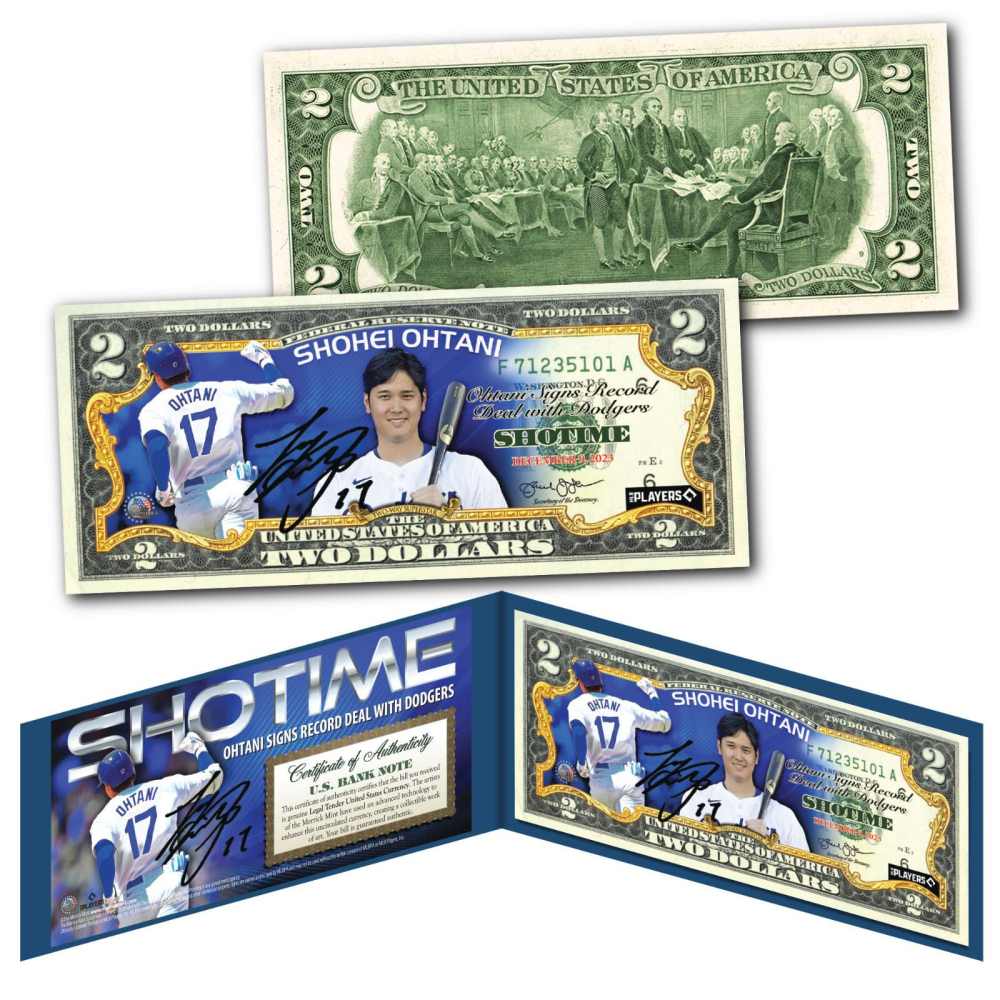 Shohei Ohtani Dodgers Genuine Legal Tender Colorized U.S. $2.00 Two ...