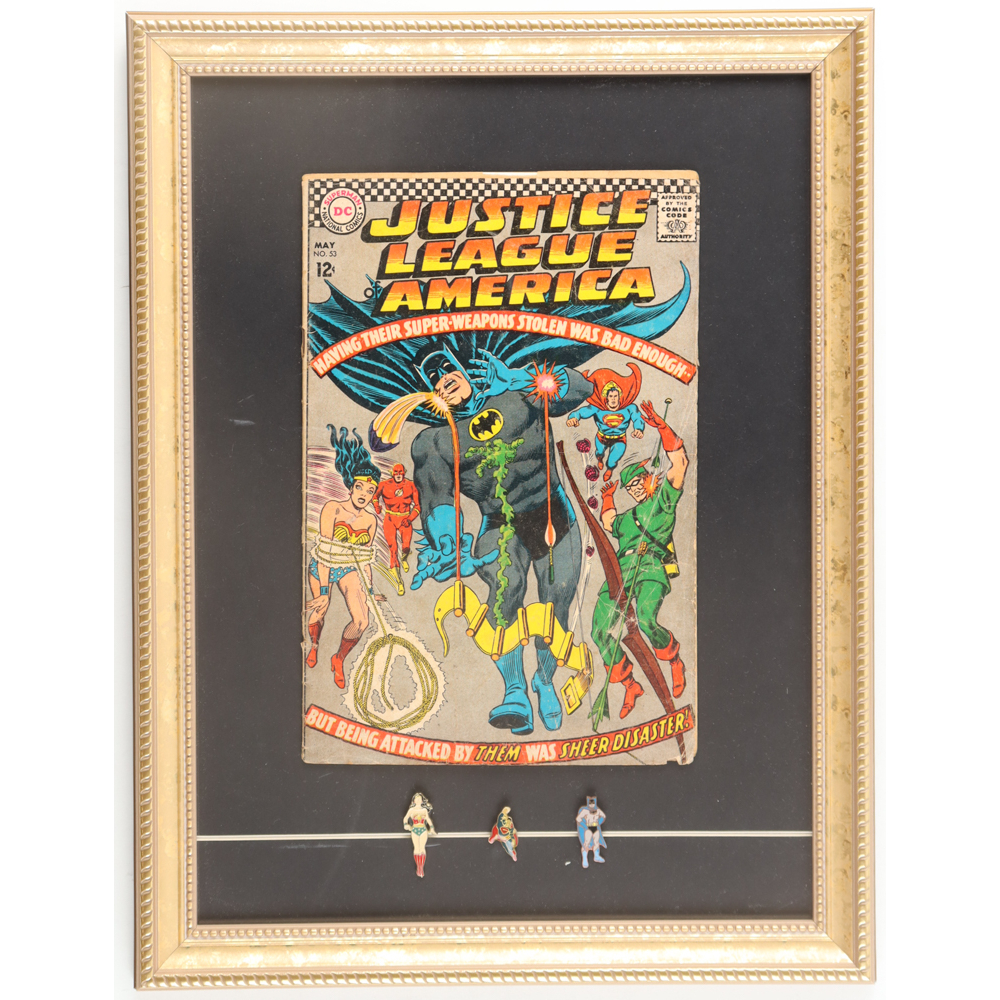 1960 "Justice League" Issue #53 Custom Framed Comic Book Display With ...