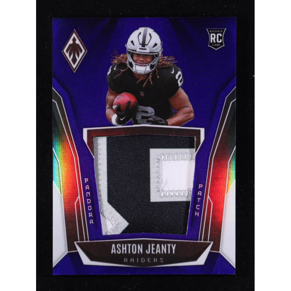 Ashton Jeanty 2025 Panini Phoenix Pandora Patches Blue #12 RC #091/199 ...