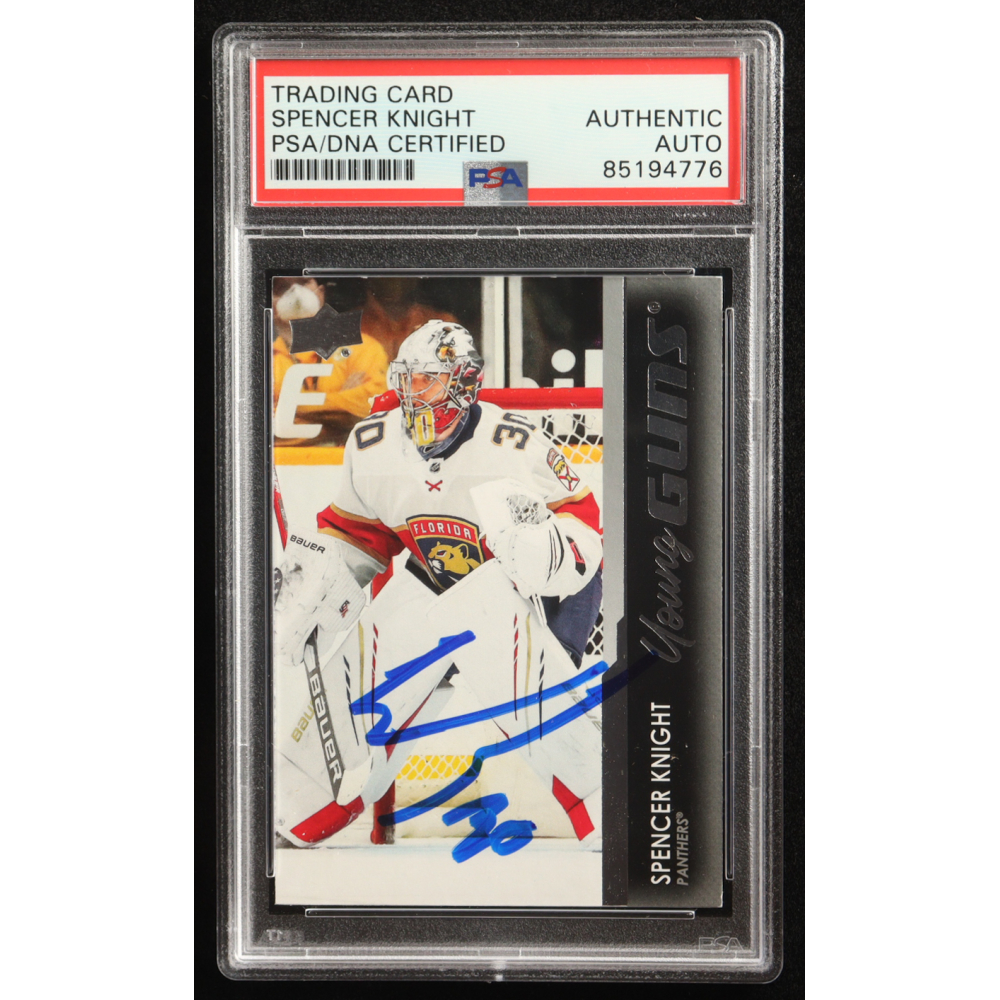 Spencer Knight Signed 2021-22 Upper Deck Series One Hockey Young Guns ...