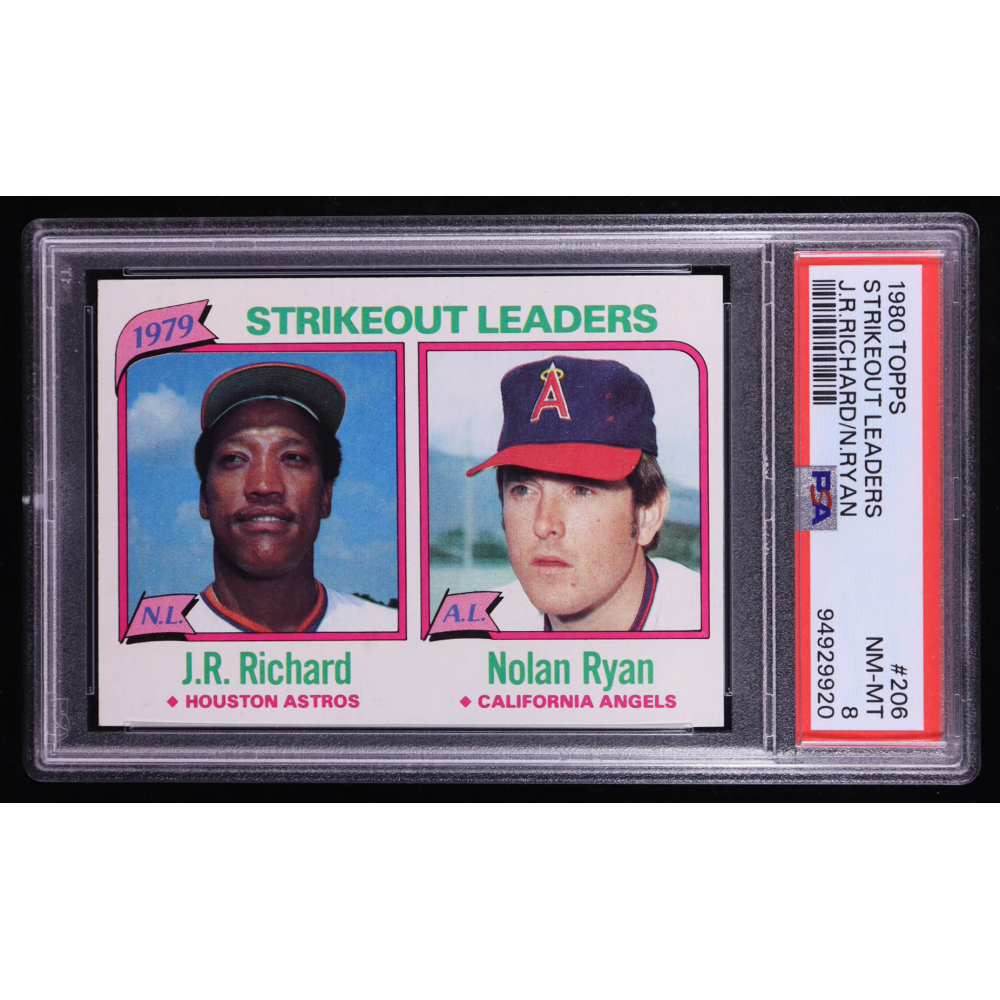 J.R. Richard / Nolan Ryan 1980 Topps #206 Strikeout Leaders (PSA 8 ...
