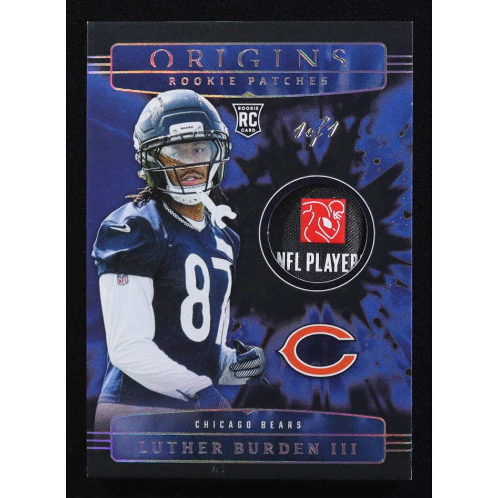 Luther Burden III 2025 Panini Origins Rookie Patches Black Tag NFL ...