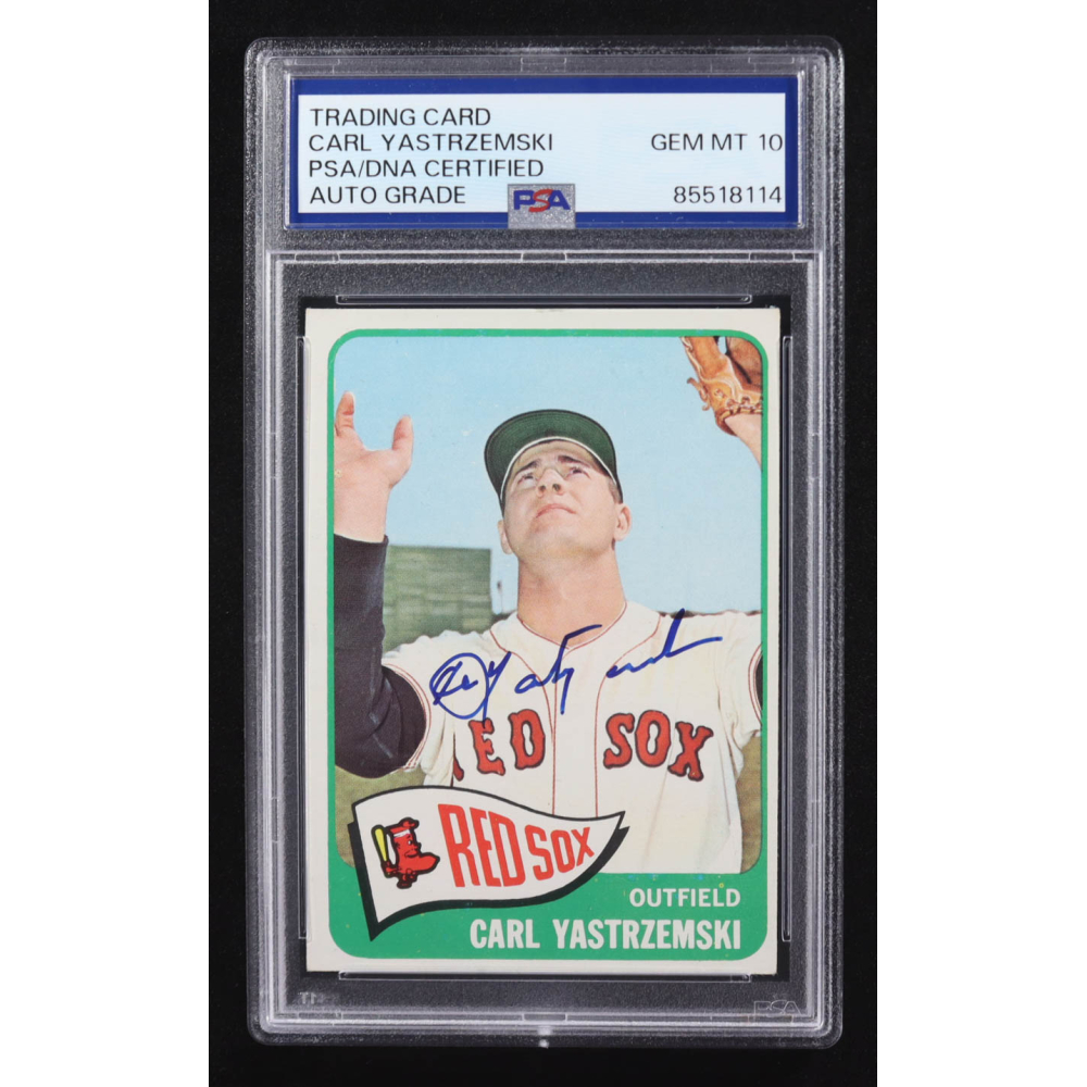 Carl Yastrzemski Signed 1965 Topps #385 (PSA | Autograph Graded PSA 10 ...