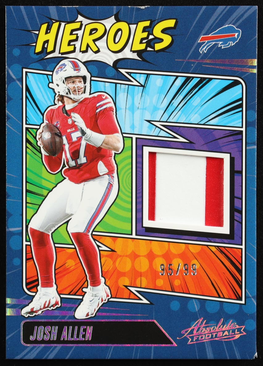 Josh Allen 2025 Absolute Absolute Heroes Memorabilia Gold #14 #95/99 ...
