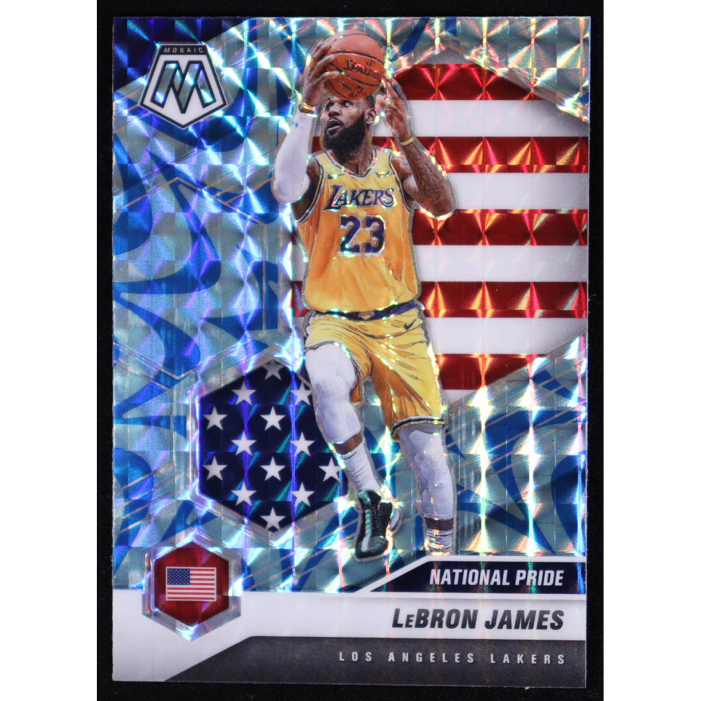 LeBron James 2020-21 Panini Mosaic Mosaic Reactive Blue #247 | Pristine ...