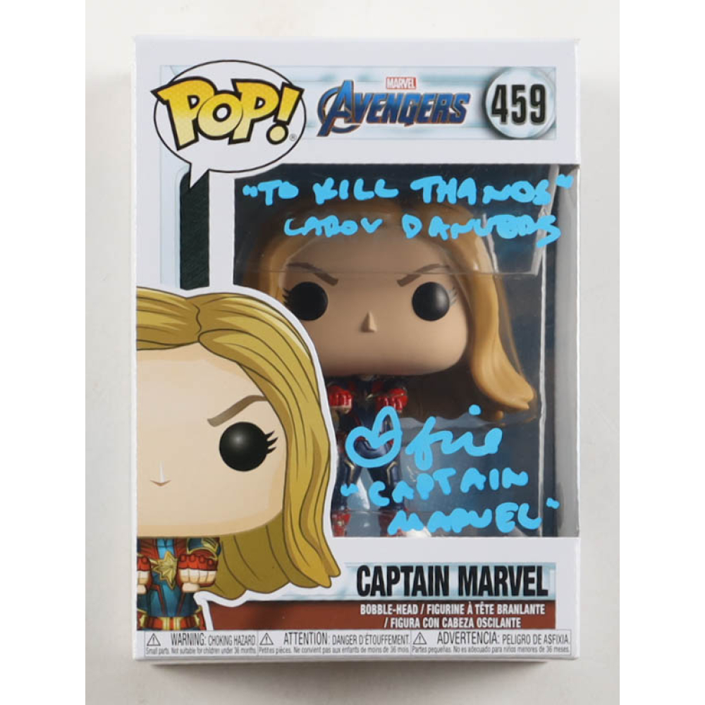 Brie Larson Signed "Avengers" #459 Captain Marvel Bobble-Head Funko Pop ...