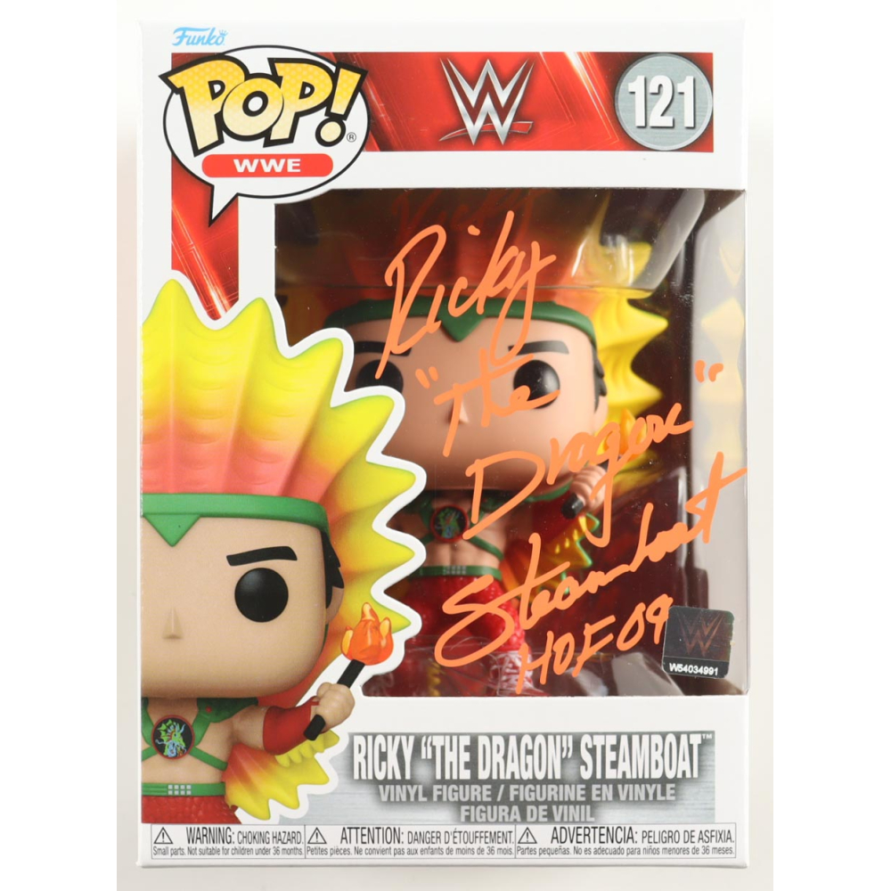 Ricky "The Dragon" Steamboat Signed WWE #121 Funko Pop! Vinyl Figure ...