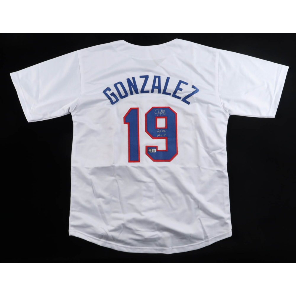 Juan Gonzalez Signed Jersey Inscribed "2x AL M.V.P." (Schwartz ...
