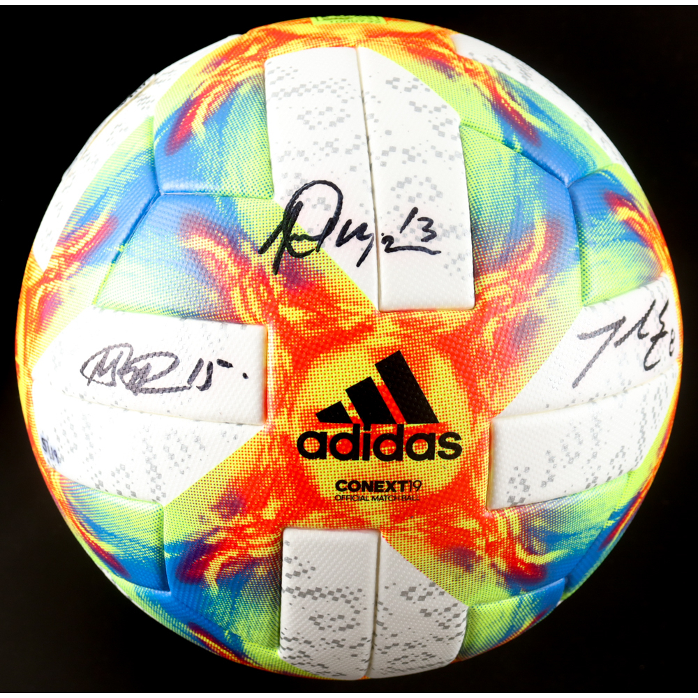 Julie Ertz, Alex Morgan, & Megan Rapinoe Signed LE Adidas Soccer Ball ...