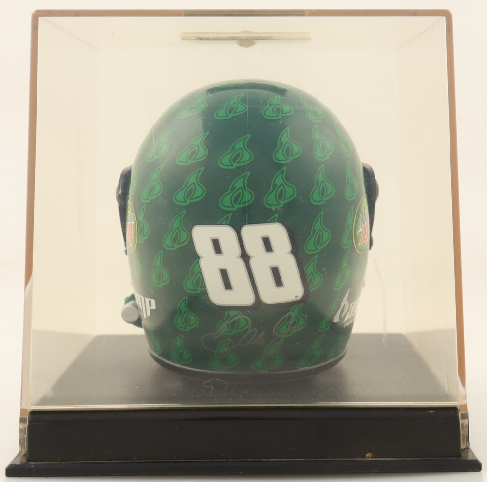 Dale Earnhardt Jr. Signed Mountain Dew Nascar Mini Helmet with Display ...