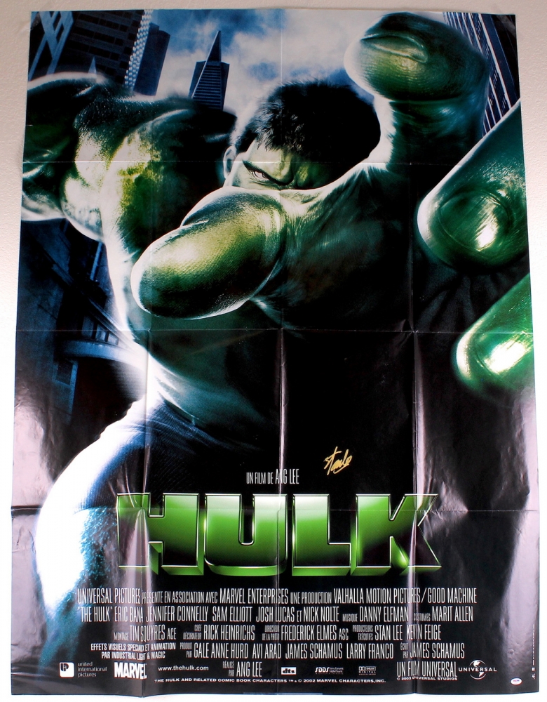 Stan Lee Signed "The Hulk" 45x61 Original Movie Poster (PSA COA) | Pristine Auction