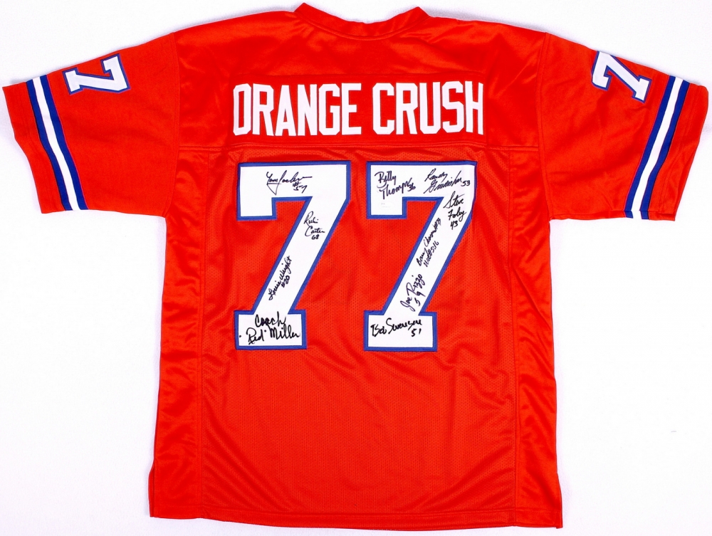 "Orange Crush" 1977 Signed "77" Broncos Throwback Jersey Signed by (10 ...