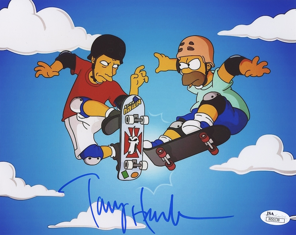 Tony Hawk Signed "The Simpsons" 8x10 Photo (JSA COA) | Pristine Auction