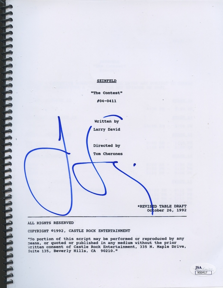 Jerry Seinfeld Signed "Seinfeld" Full Script (JSA COA) | Pristine Auction