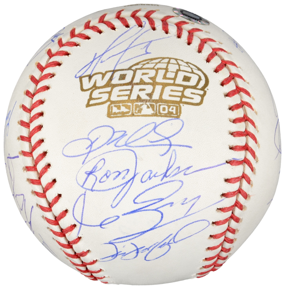 2004 Boston Red Sox Team-Signed World Series Baseball with (22 ...
