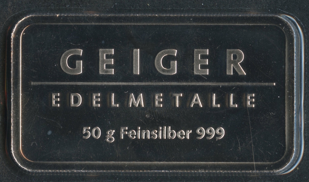 50 Gram Geiger Security Line Silver Bar | Pristine Auction