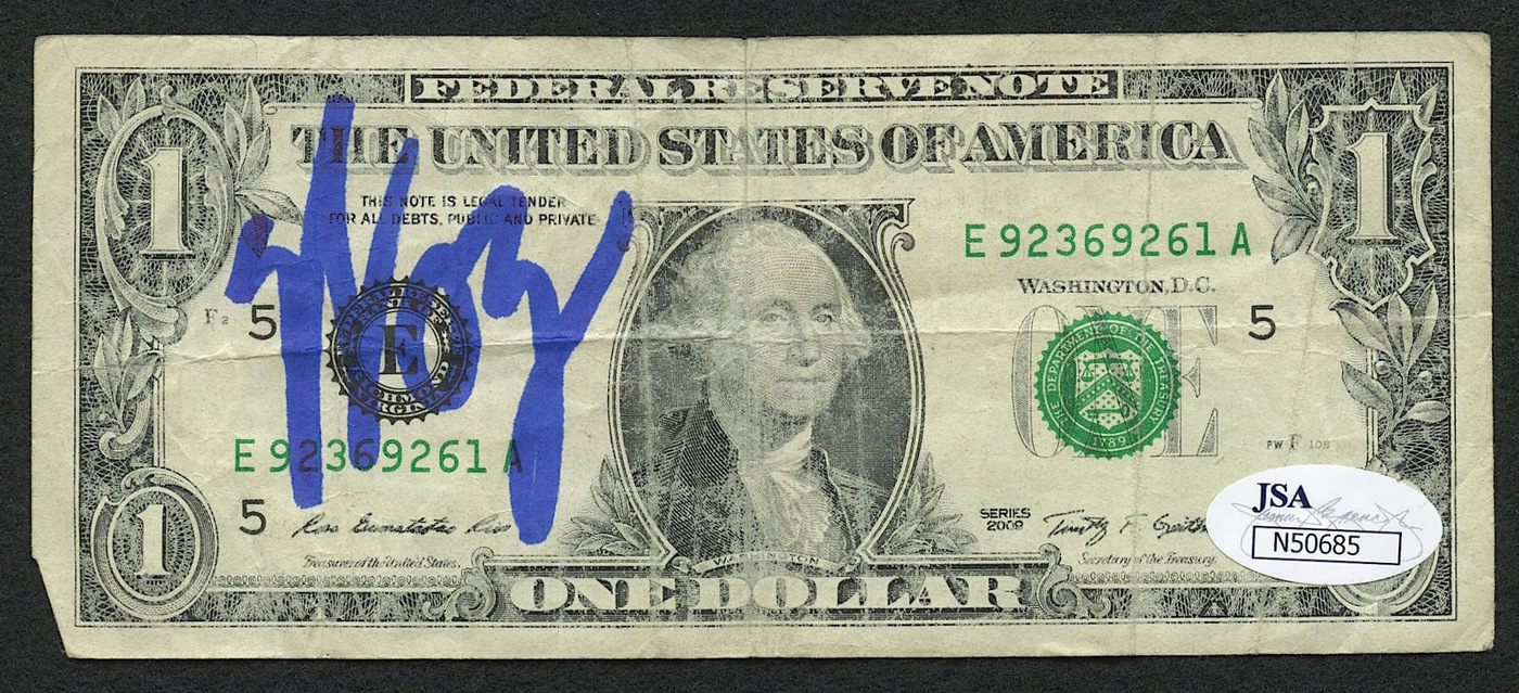 Steve "Woz" Wozniak Signed One Dollar Bill (JSA COA) | Pristine Auction