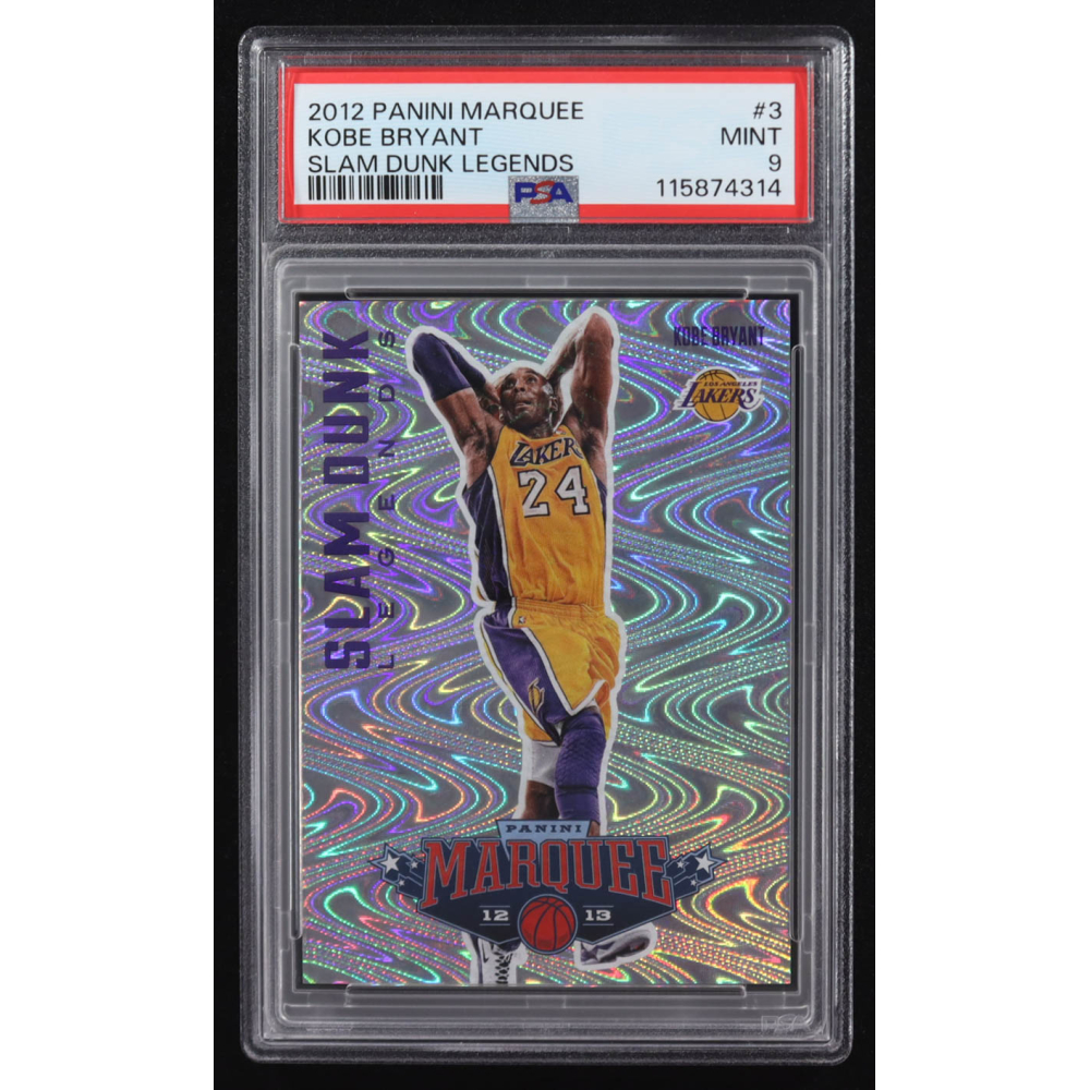 Kobe Bryant 2012-13 Panini Marquee Slam Dunk Legends #3 (PSA 9 ...
