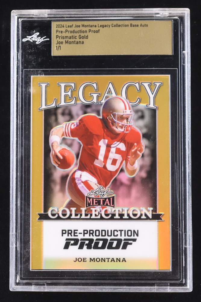 Joe Montana 2024 Leaf Joe Montana Legacy Base Auto Pre-Production Proof ...