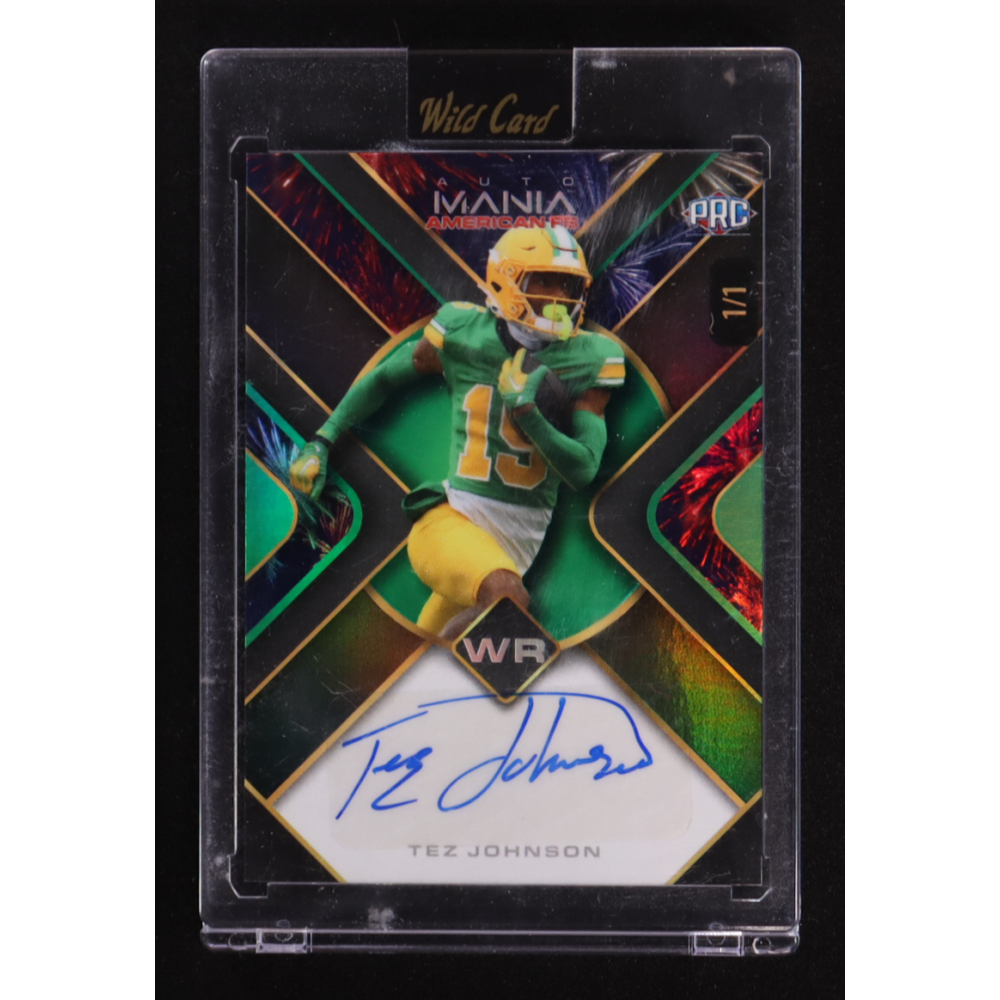 Tez Johnson 2024 Wild Card Auto Mania American FB Autographs Triangle ...