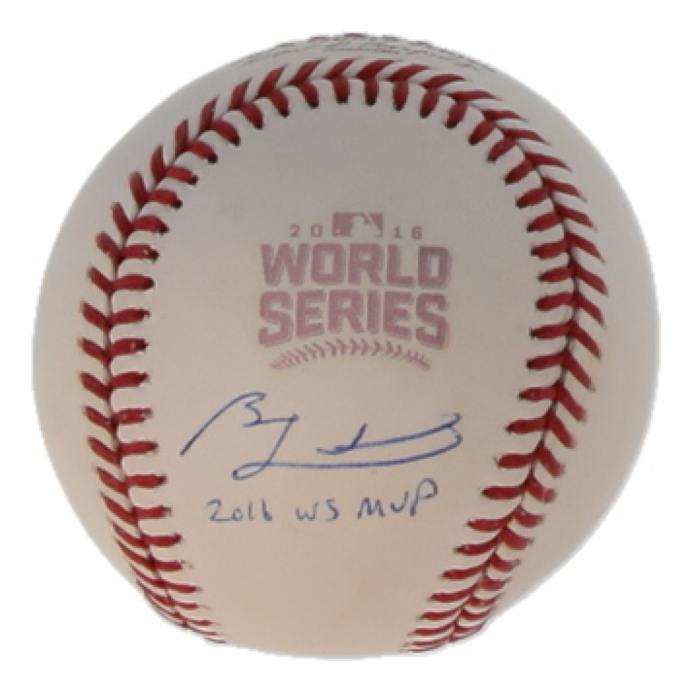 Ben Zobrist Signed 2016 World Series Baseball Inscribed "2016 WS MVP ...