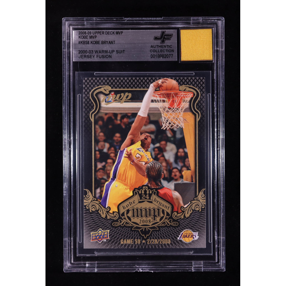 Kobe Bryant 2008-09 Upper Deck MVP Kobe MVP #KB58 With Warm-Up Suit ...