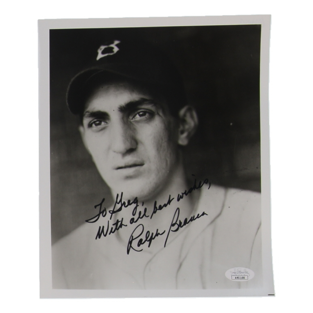 Ralph Branca Signed Dodgers 8x10 Photo Inscribed "To Greg, With All ...