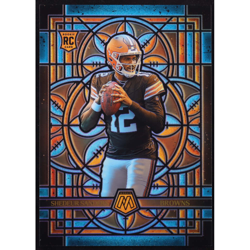 Shedeur Sanders 2025 Panini Mosaic Stained Glass Oversized #7 RC ...