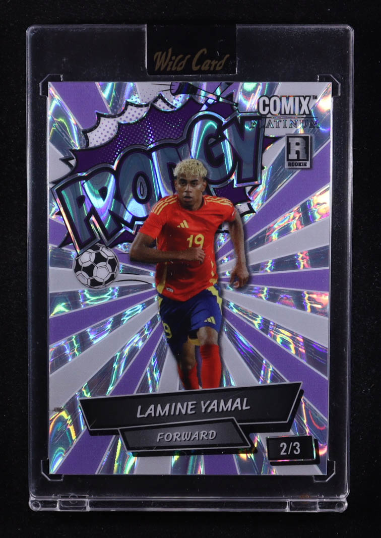 Lamine Yamal 2024 Wild Card Comix Platinum Prodigy Lava Purple and Grey ...